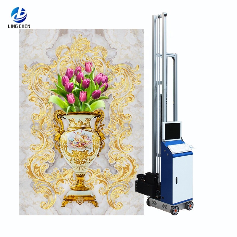 Indoor outdoor background large wall automatic graffiti 3D inkjet ...